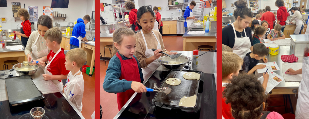Erwin High Students Cook with 3rd Graders | Clyde A. Erwin High School